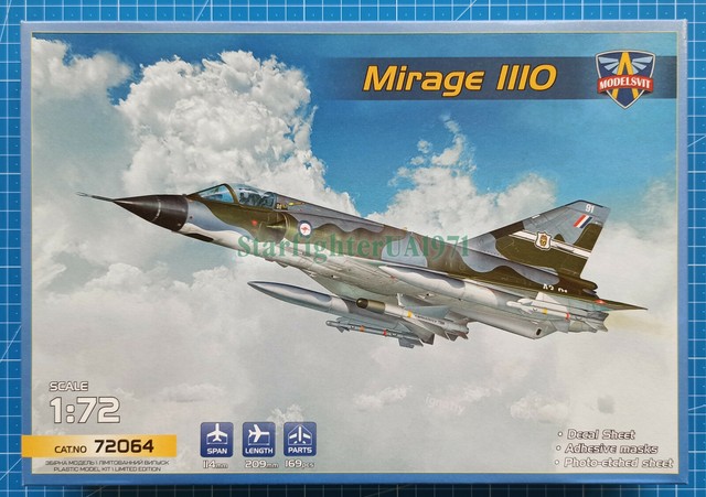 Modelsvit 72064 Dassault Mirage IIIO interceptor plastic kit 1/72 for ...