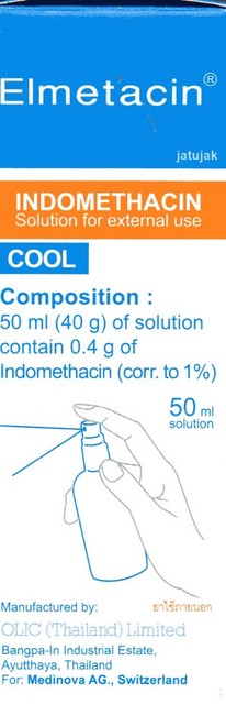 Elmetacin Indomethacin Cool 50ml Spray Relief Muscle Pain Tracking for ...