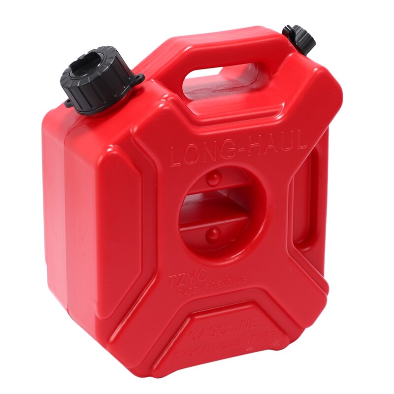 Motorcycle Red 3L Backup Fuel Tank Plastic Petrol Car Spare ...