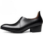 Mens Business Side Zip Pointed Toe Formal Dress Heel Party Low Top ...