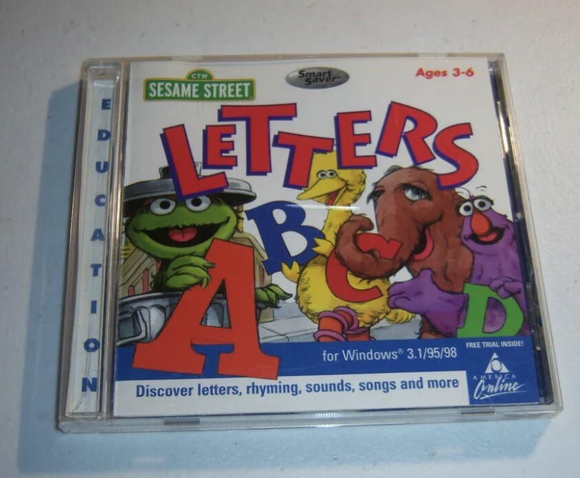 Sesame Street Letters Smart Saver Series (PC, 1998) With Manual | eBay
