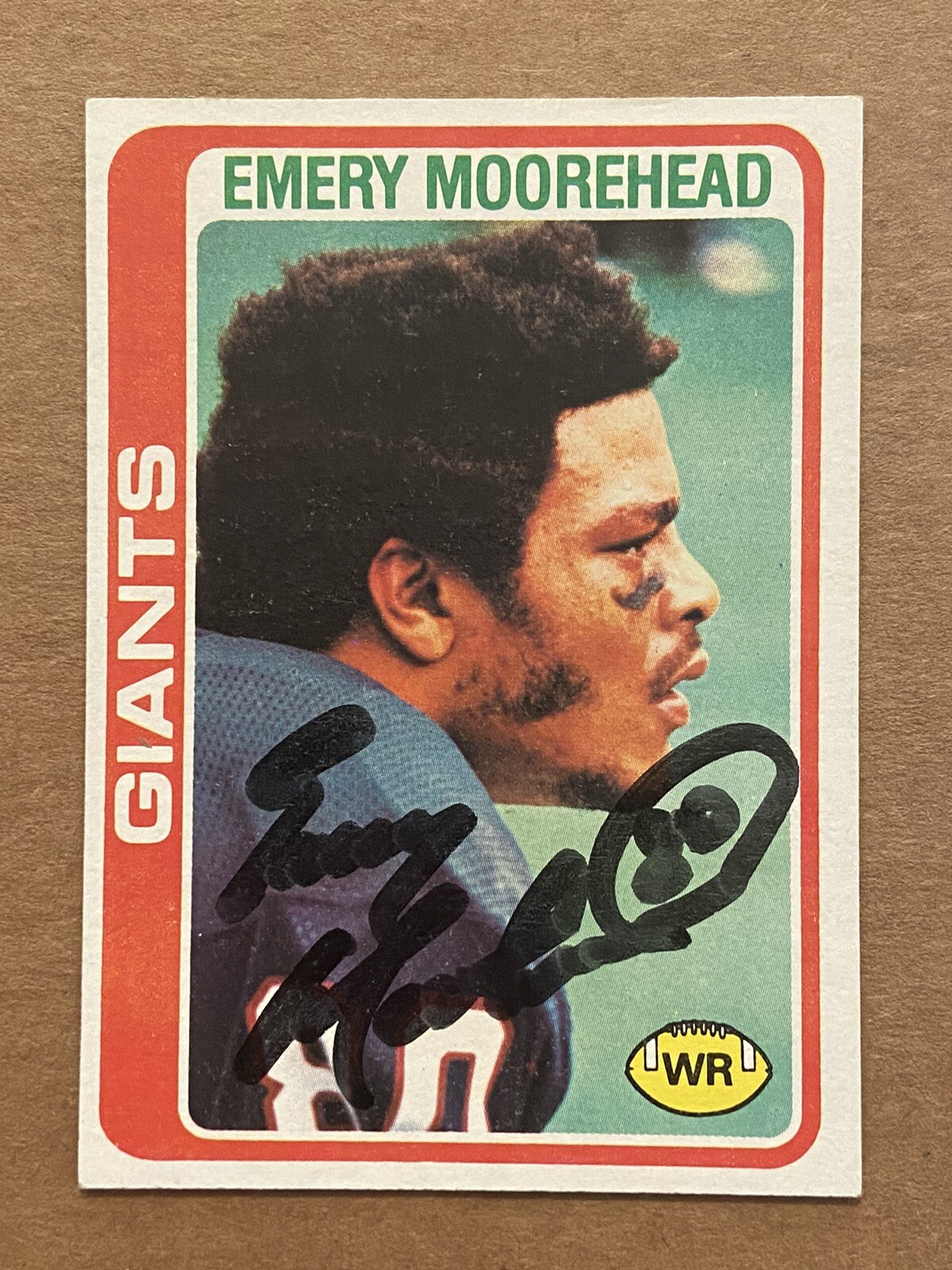 EMERY MOOREHEAD Signed ROOKIE 1978 Topps #228 NY Giants Colorado ...
