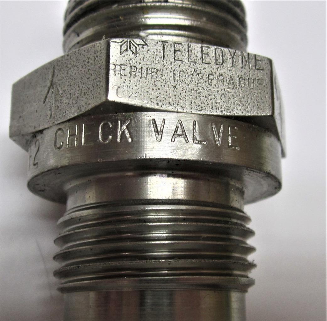 Teledyne Republic Stainless Aviation Check Valve MS 24593-12 J416A-12SS ...