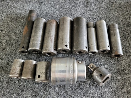 Snap on Assorted 1/2" Drive Impact Sockets Shallow & Deep + Socket and Adapter | eBay