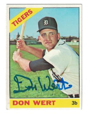Don Wert AUTOGRAPHED 1966 TOPPS BASEBALL CARD SIGNED DETROIT TIGERS | eBay