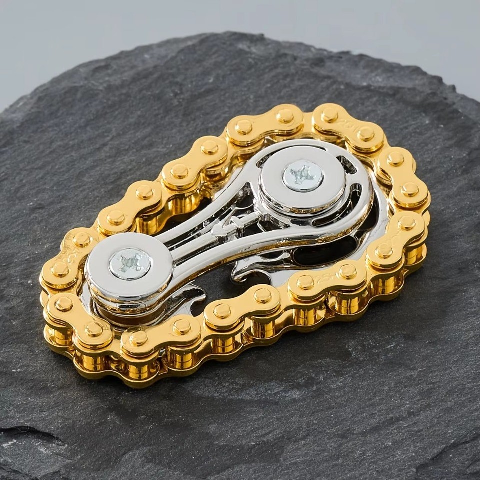 Antistress Anxiety Sprocket Fidget Spinner Metal Bike Chain Fidget Toys ...