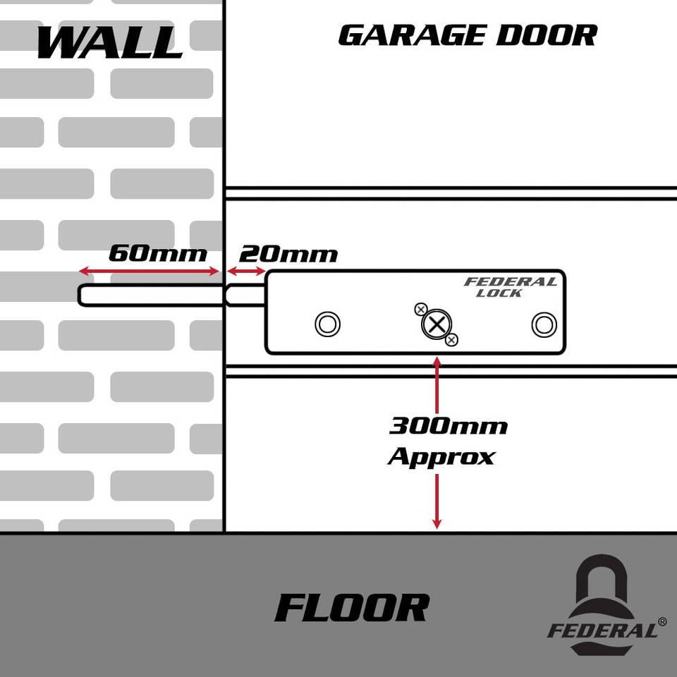 Federal Enfield Garage Door Security Bolts Lock - Sold Secure | eBay UK
