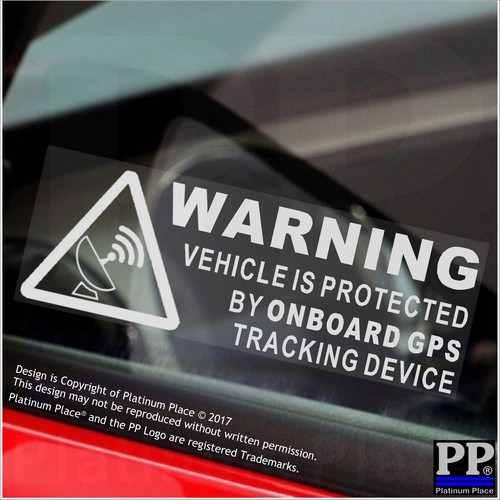5 x Warning Protected GPS Tracking Device Stickers Car Alarm Window ...