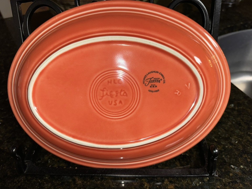 Fiestaware Medium Oval Platter 11.5" Orange Poppy FIESTA HLC, Homer ...