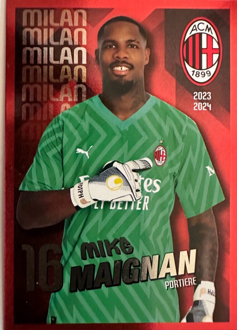 N.M1 Mike Maignan Card - Milan 2023/24 Euro Publishing | eBay