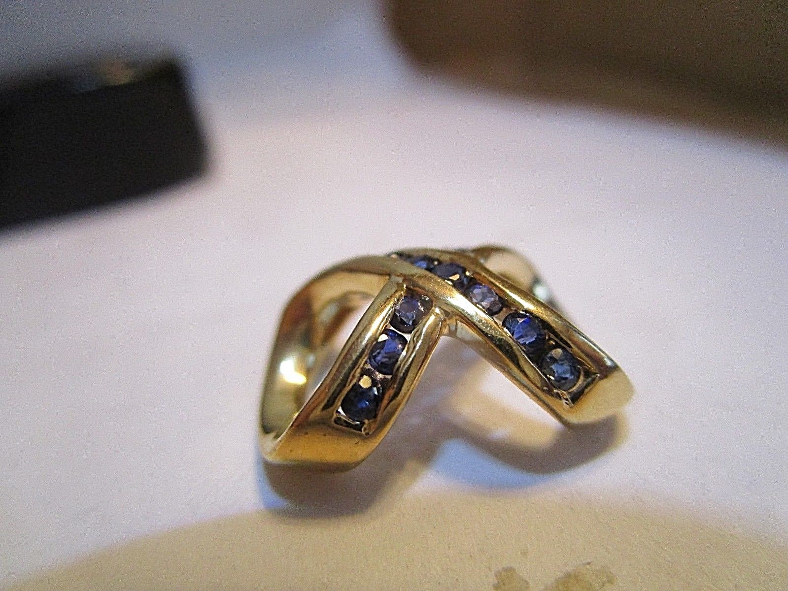 Infinity Slide Pendant 14k yellow gold and Sapphires | eBay