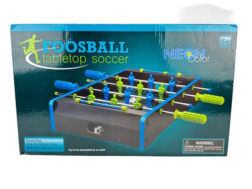Table Top Foosball Neon Edition Two Soccer Balls Included Never Used ...