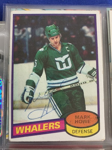 Lot of 9 Mark Howe hockey cards. Hartford Whalers card autographed | eBay
