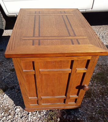 Oak & Walnut Magazine Rack End Table / Side Table (BST38) | eBay