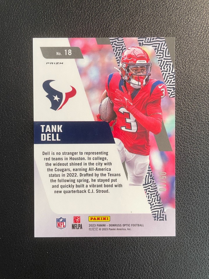 2023 Donruss Optic Tank Dell Rc Rookie Primary Colors Gold Refractor 05 ...