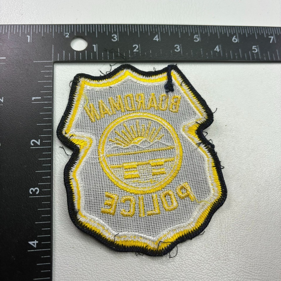 Yellow Letter BOARDMAN Police Patch 42MV | eBay