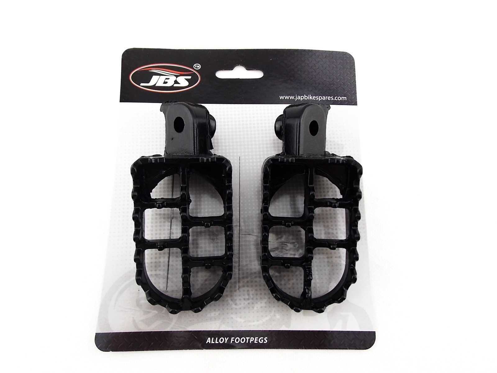 YAMAHA MX250 73-74 JBS BLACK FOOT PEG SET LEFT RIGHT PAIR FOOTPEGS REST ...