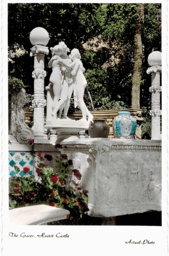Hearst Castle Three Graces Statue Actual Photo Co Real Photo Color RPPC ...