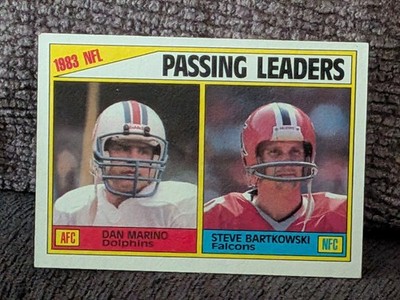 Dan Marino, Steve Bartkowski (RC) - 1984 Topps League Leaders #202 ...