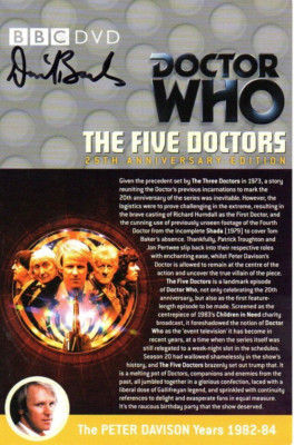 Doctor Who: The Five Doctors DVD Insert Signed by DAVID BANKS | eBay UK