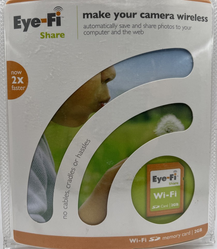 EYE - Fi Connect 2GB SDHC Wireless Flash Memory Card. NEW FREE SHIPPING ...