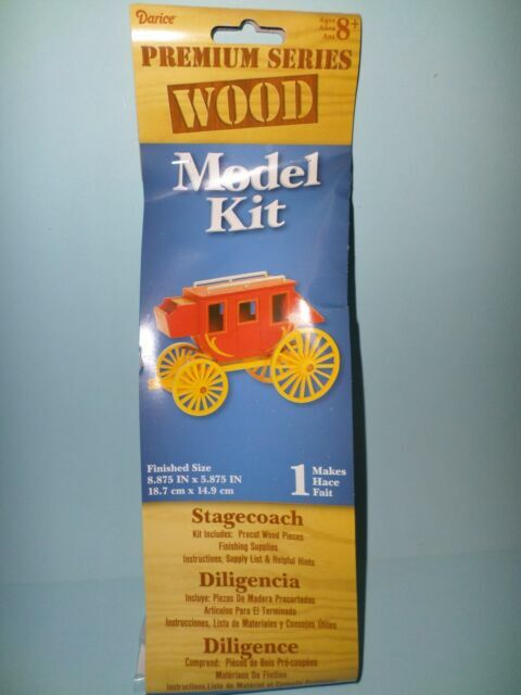 Wood Model Craft Kit Stagecoach Darice Premium Series for sale online ...