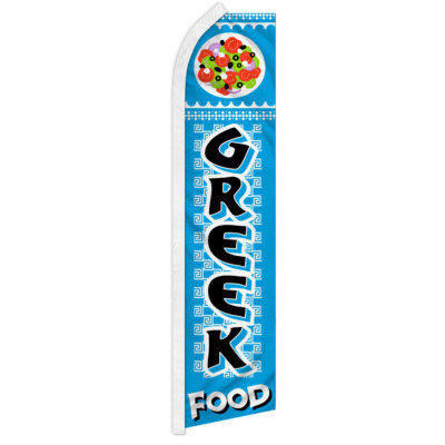 Greek Food Swooper Feather Advertising Flag Concessions Restaurant | eBay