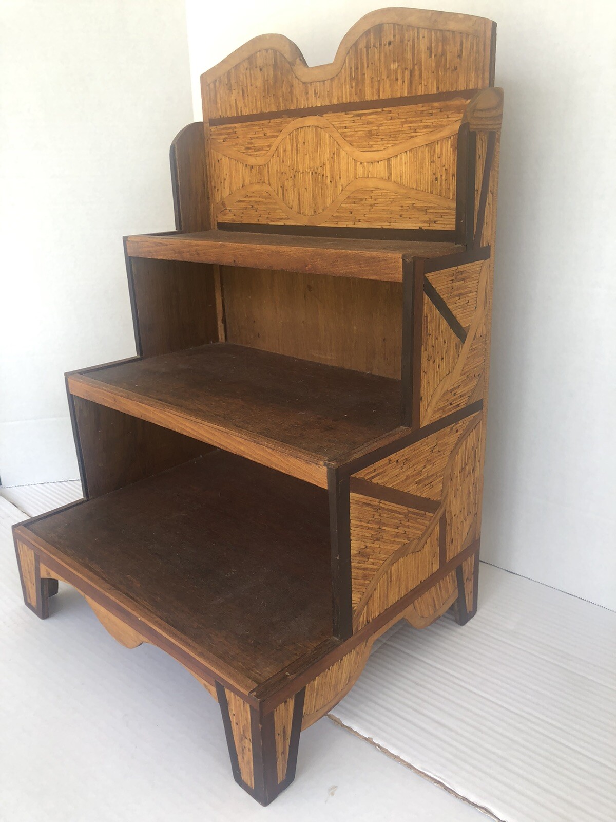 Folk Art Wooden Match Sticks Display Shelf-ca 1940,s. PRICE REDUCED ...