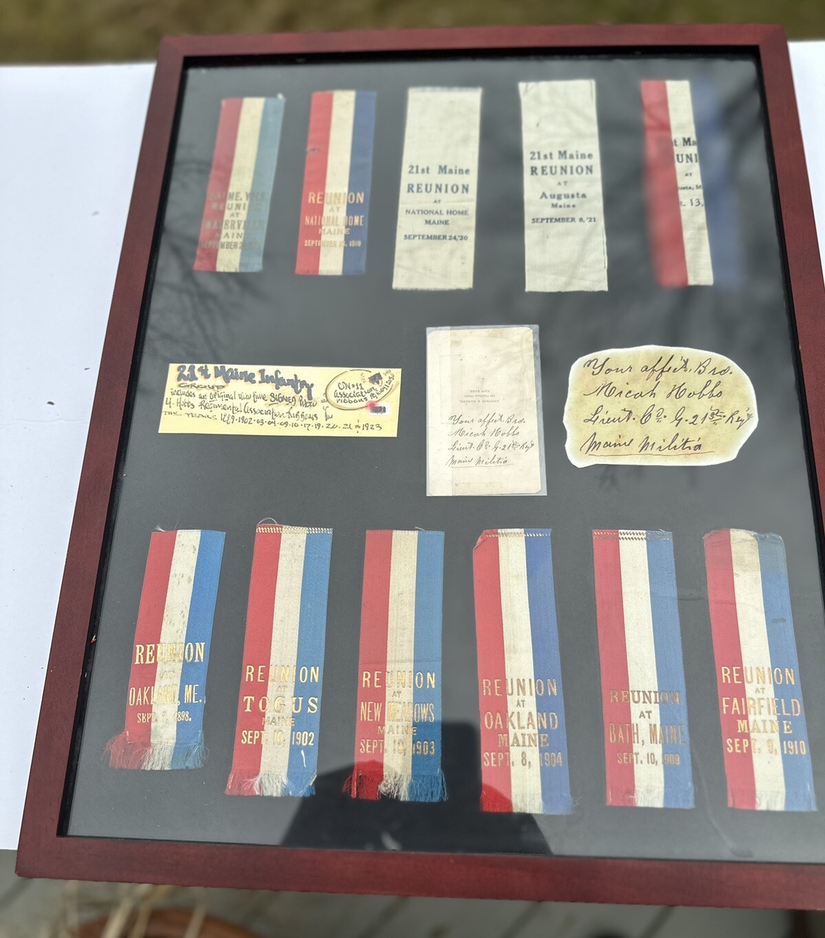 Interesting Group of Signed Cdv Lt Micah Hobbs 21st Maine and 10 ...