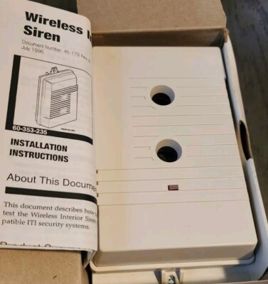 ITI SX-V SX5 WIRELESS INTERIOR ALARM SIREN 60-353-235 NOS | eBay