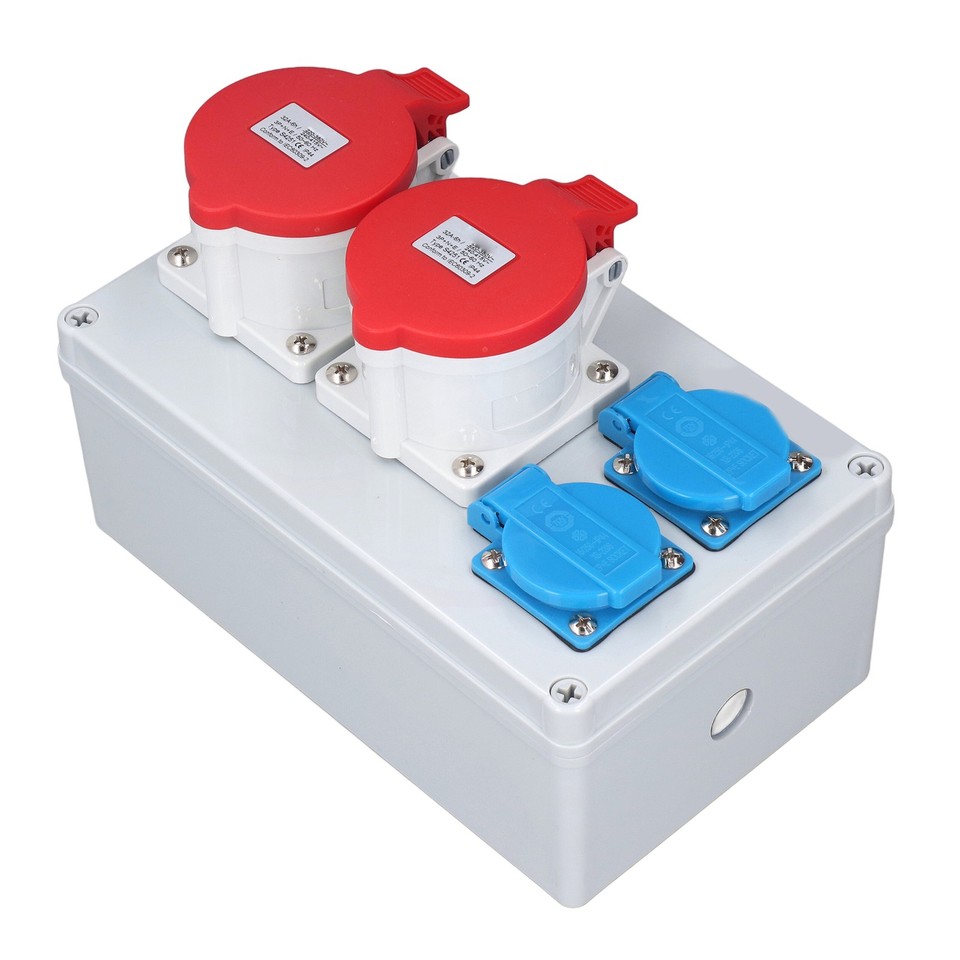 CEE Wall Socket Power Distributor Box 2 250V 16A EU Socket 2 32A 5P ...