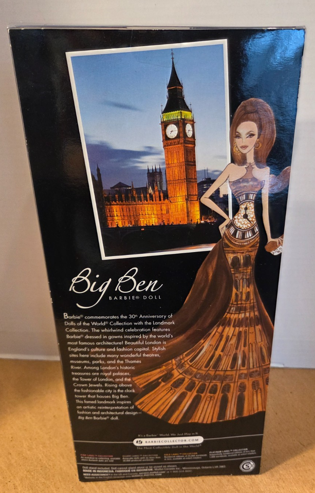 Big Ben Barbie/New In Box/Pink Label/Barbie Collector/2009/Mattel ...