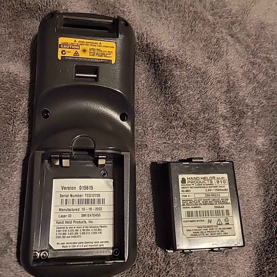 Handheld Hand Held Products Dolphin Laser Barcode Scanner version ...