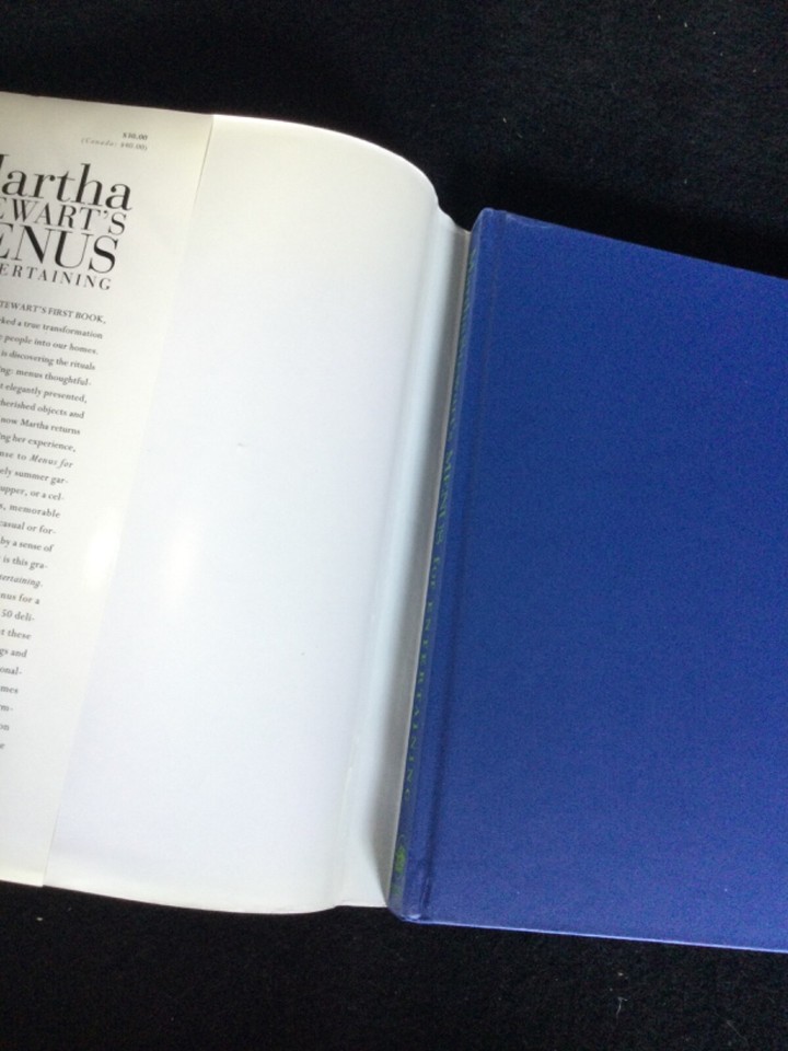 Signed Martha Stewart's Menus for Entertaining by Martha Stewart 90s ...