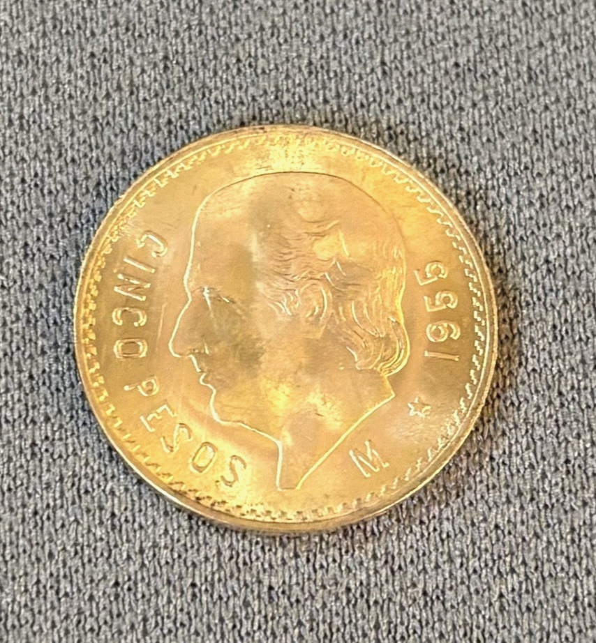 1955 Mexico 5 peso gold coin Gold Coin BU mint | eBay