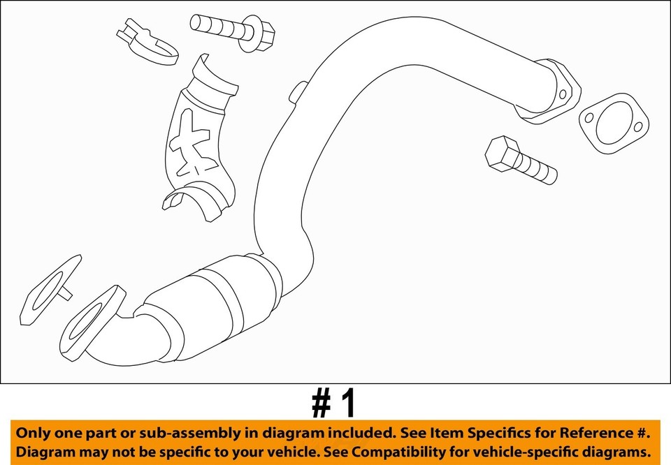2012-2017 CHEVY SONIC 1.8 FRONT EXHAUST PIPE (CONTACT WITH VIN# ) NEW ...