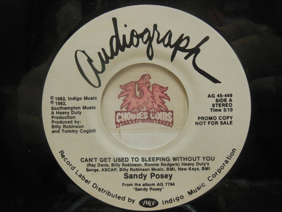 Promo! Sandy Posey – Can't Get Used To Sleeping Without You, 45 RPM NM ...