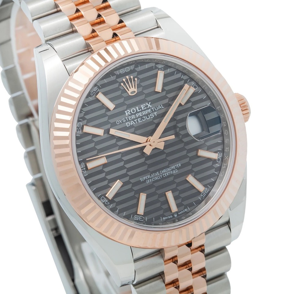 Rolex Datejust 126331 41mm Gray Textured Dial Two-Tone Jubilee Bracelet ...