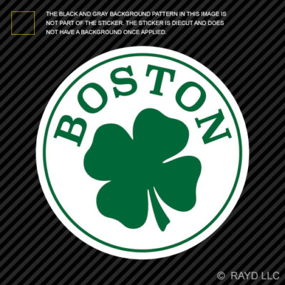 Round Boston Clover Sticker Die Cut Vinyl beantown four leaf clover ...