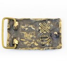 Crystal solid brass belt buckle, Rock belt buckle, Textural handmade ...