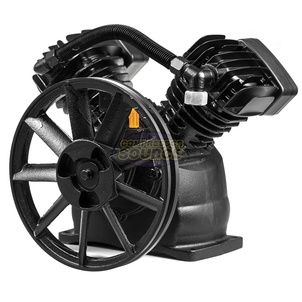 3 HP Replacement Air Compressor Pump Single Stage 2 Cylinder 12.7 CFM V ...