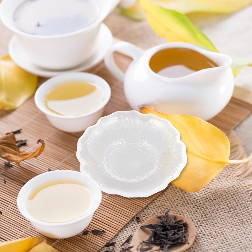 Serving Tray for Entertaining Saucer Clear Glass Dessert Plates Tea ...