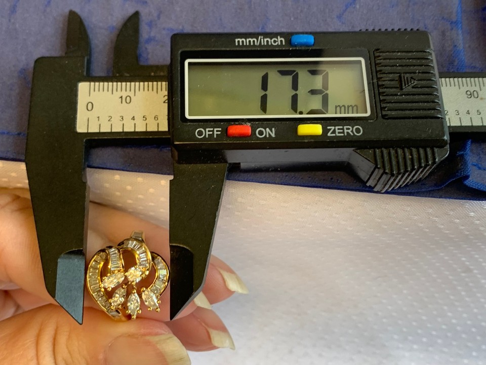 18K Yellow Gold Diamond Ring 7g Fine Jewelry Size 6.5 Band *READ* | eBay