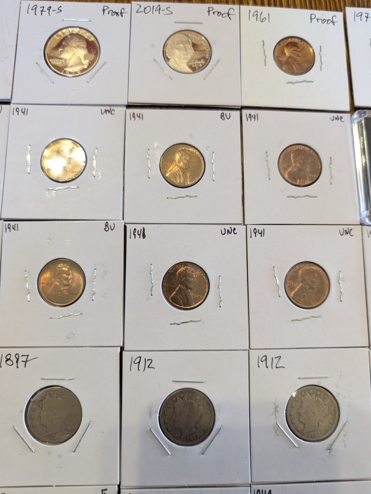 Old US coin lot in cardboard flips - no reserve | eBay