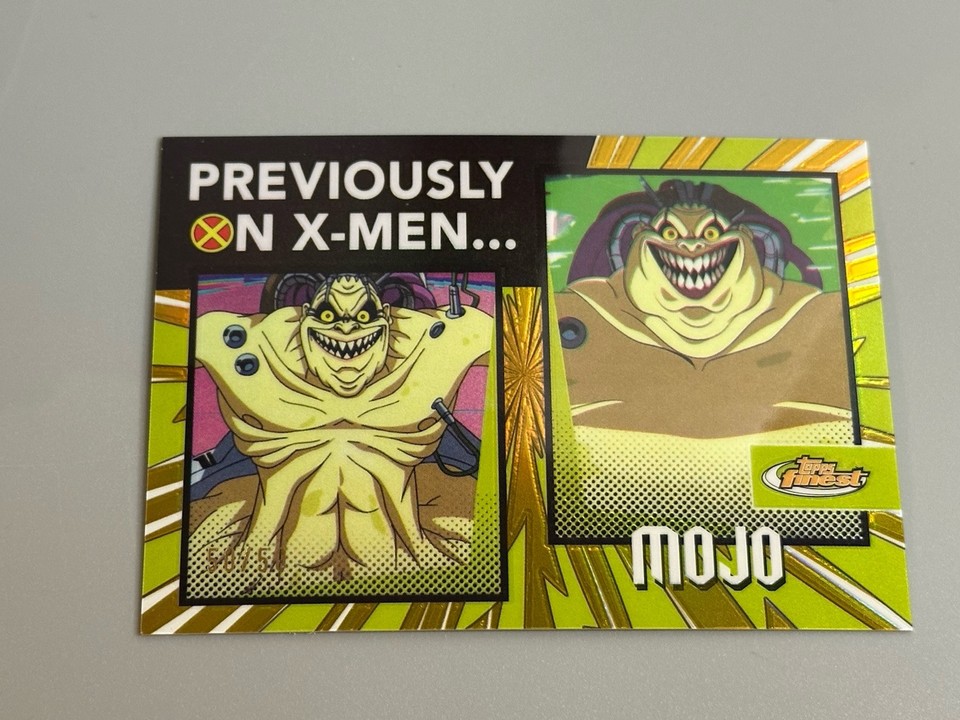 Mojo 2025 Topps Finest X-Men ’97 /50 Gold Previously On X-Men Insert PO ...