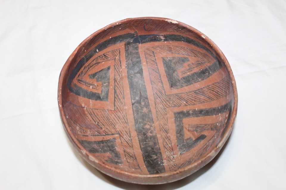 RARE Prehistoric 1000 - 1300 Wingate Black On Red Anasazi Pottery Bowl ...
