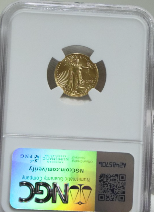 2025 US 1/10th Gold Eagle Mint Error Struck Thru Rev NGC MS69 Uram Sign ...