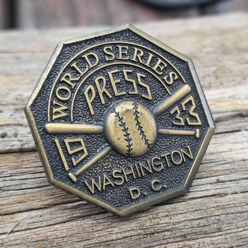 Baseball Press Pin 1933 Washington Senators World Series | eBay