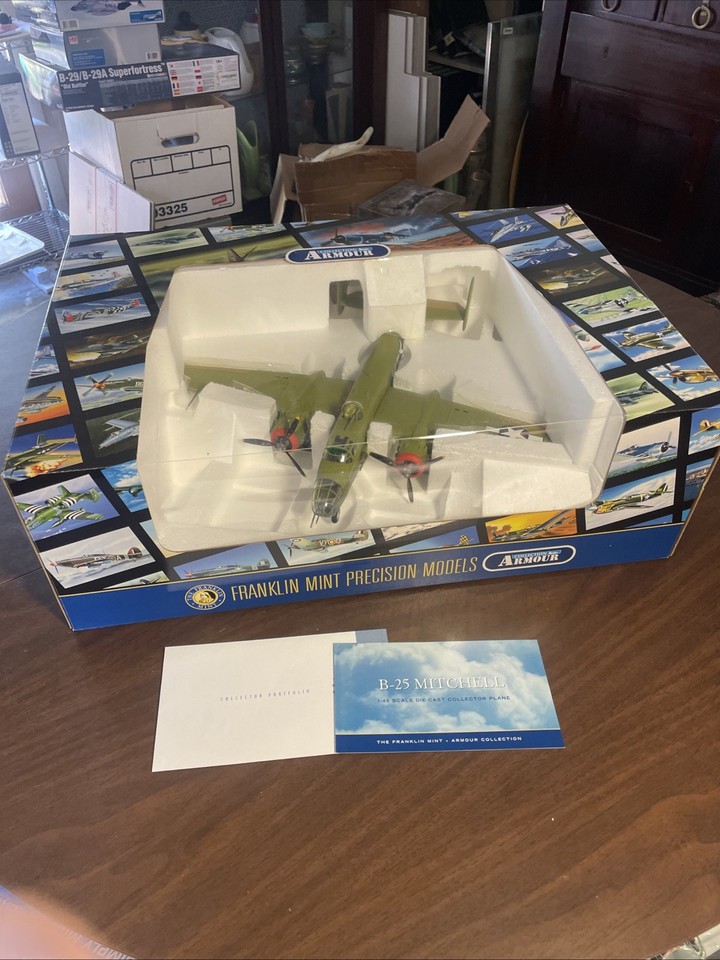 NEW RARE Franklin Mint B-25J "Apache Princess" Mitchell Bomber 1/48 ...