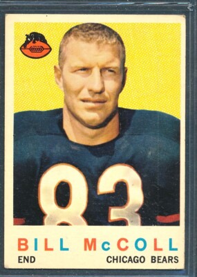 1959 Topps Football #151: BILL McCOLL Chicago Bears ~ EX | eBay
